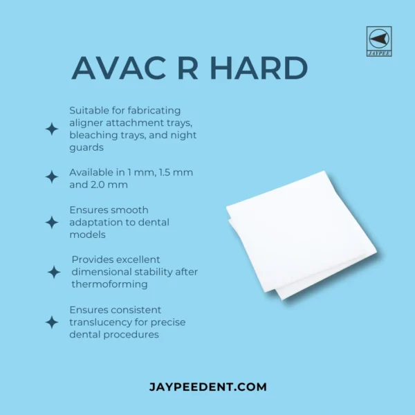 AVAC R Hard Sheets- Square - For Fabrication Of Splints, Retainers And ...